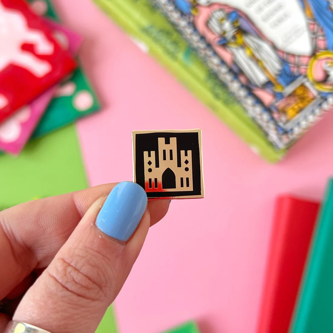 Medieval Abbey Tile Enamel Pin – Wolf Wytch