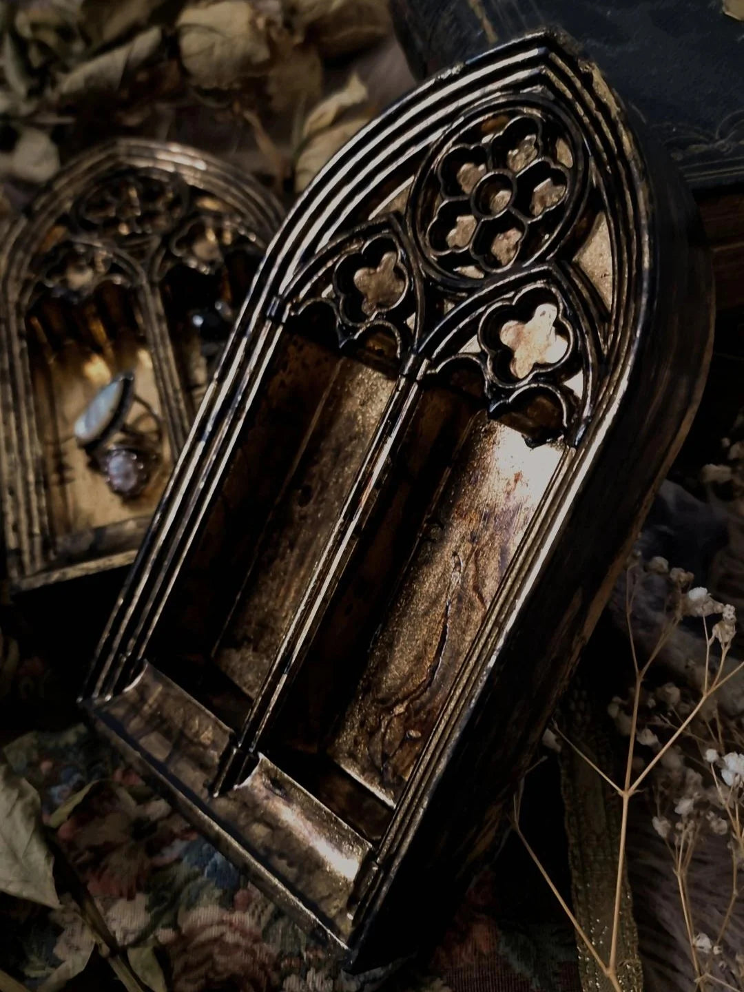 Gilded Gothic Window Ornament | Wolf Wytch