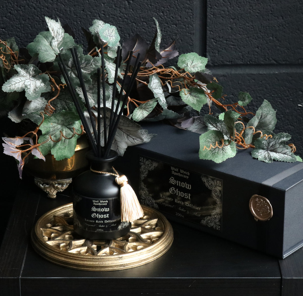 Snow Ghost Apothecary Bottle Reed Diffuser | Wolf Wytch