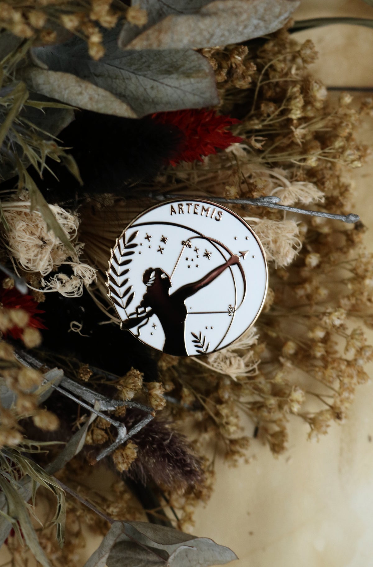 Artemis Greek Mythology Enamel Pin | Wolf Wytch