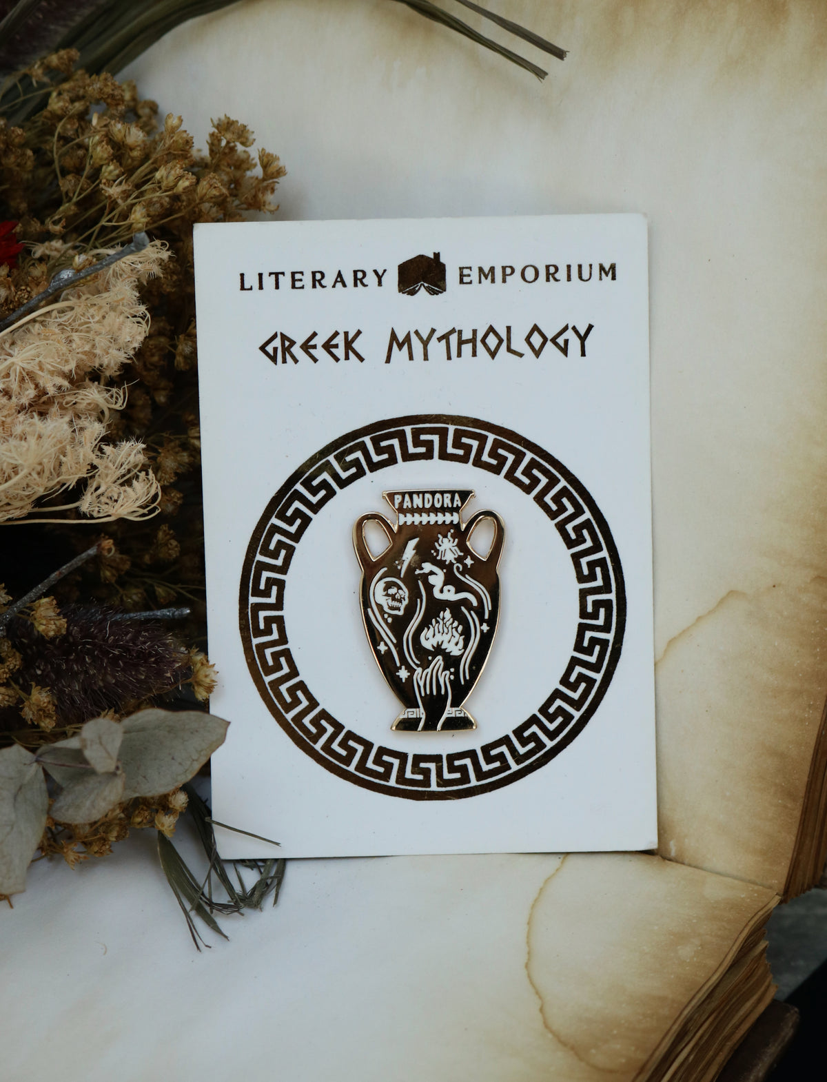 Pandora Greek Mythology Enamel Pin | Wolf Wytch